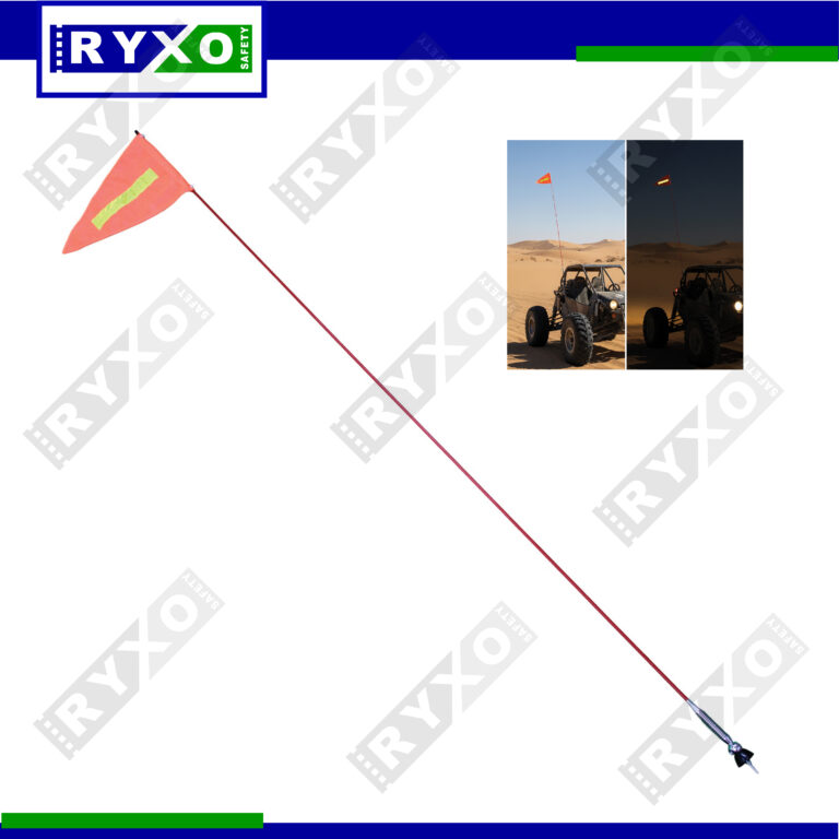 Off Road Flag pole 7 feet With Spring Base - ryxosafety