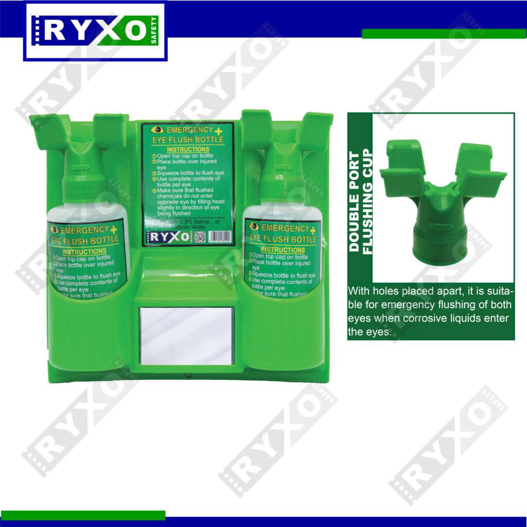 EMERGENCY EYE FLUSH EMPTY BOTTLES WITH STATION